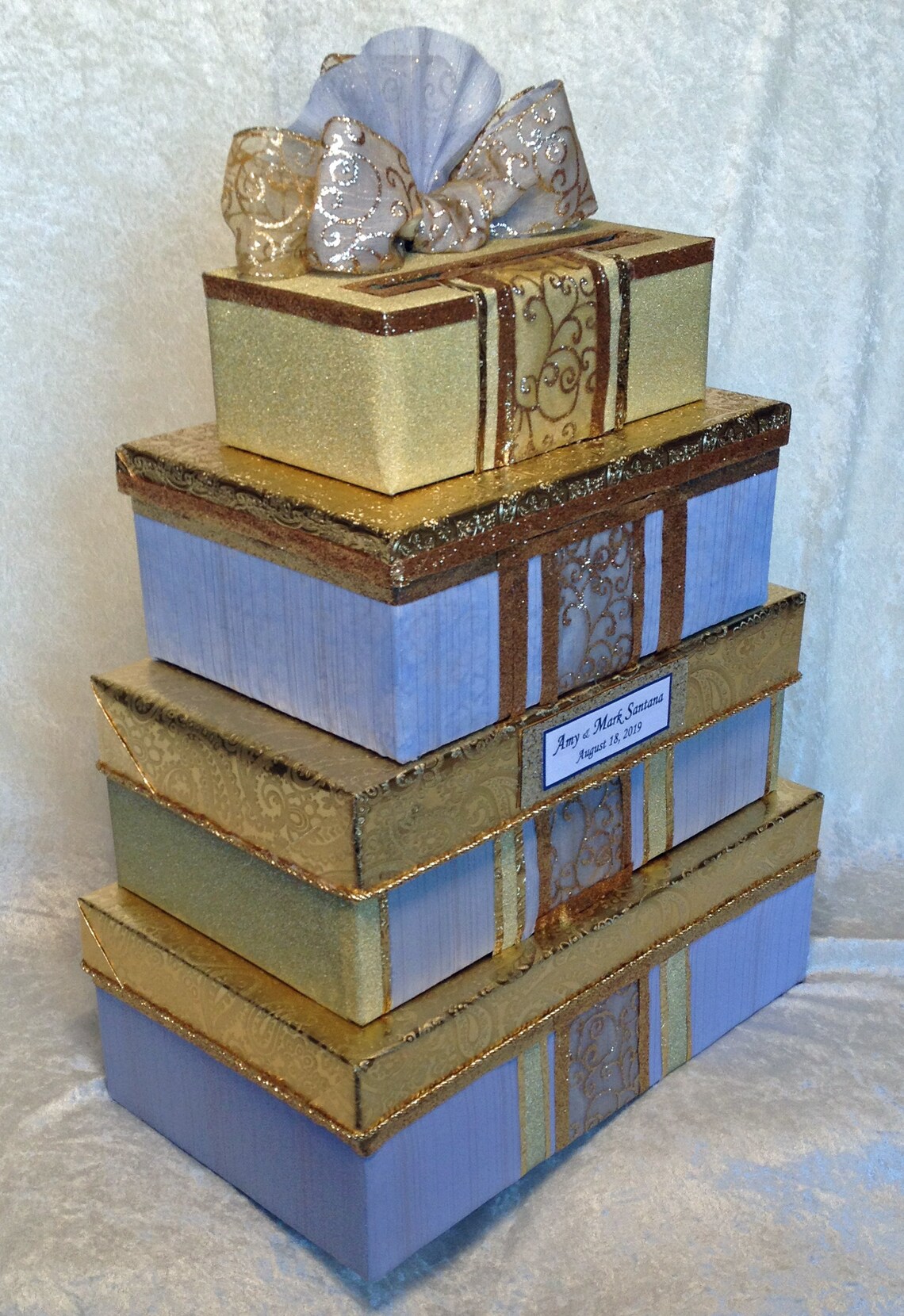 Dusty Blue Wedding Card Boxdusty Blue Weddingdusty Blue - Etsy