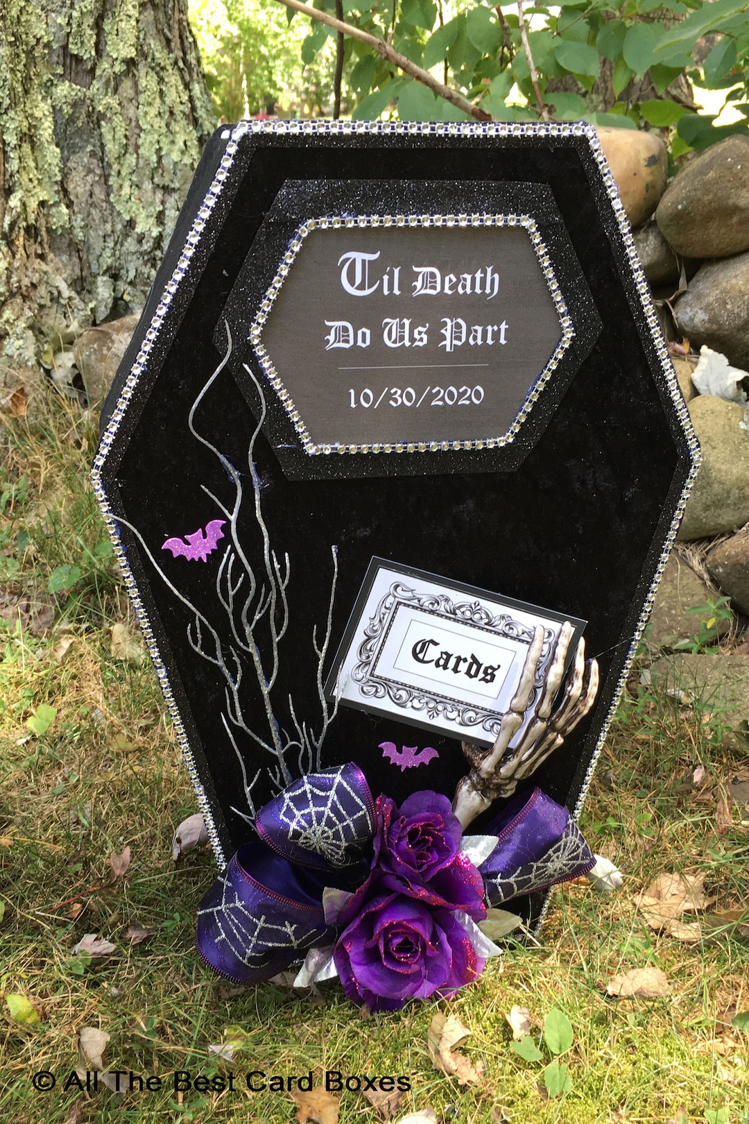 Handcrafted Gothic Coffin Card Box, Halloween Wedding Decor, Spooky ...