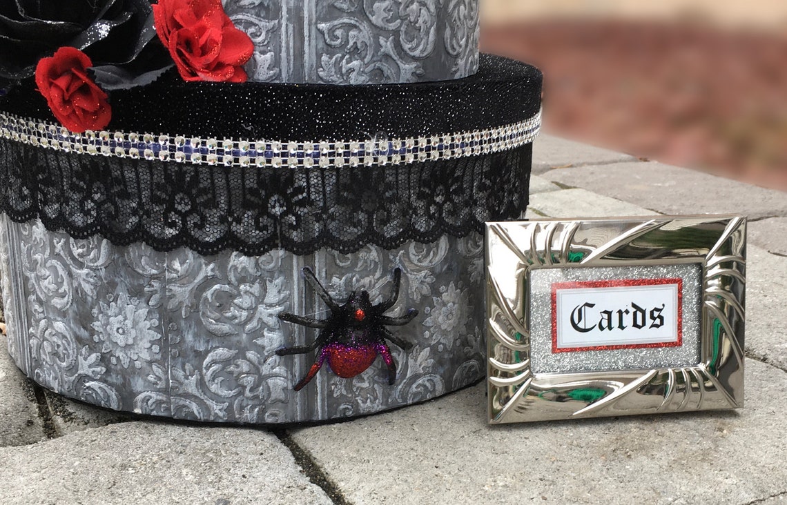 Halloween Wedding Card Boxgothic wedding ringgothic wedding | Etsy