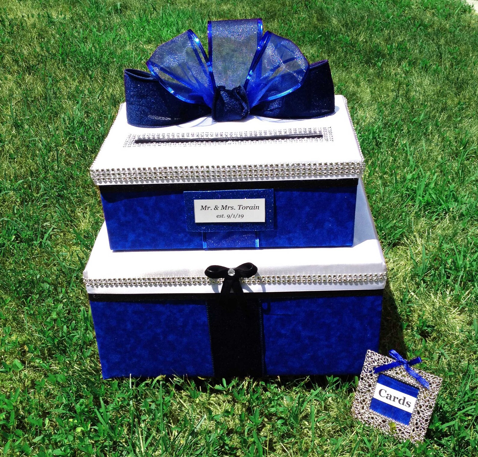 Royal Blue Weddingroyal Blueblue Wedding Card Boxroyal Blue - Etsy