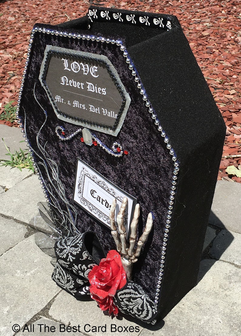 Halloween Weddinghalloween Coffin Card Boxhalloween Guest - Etsy