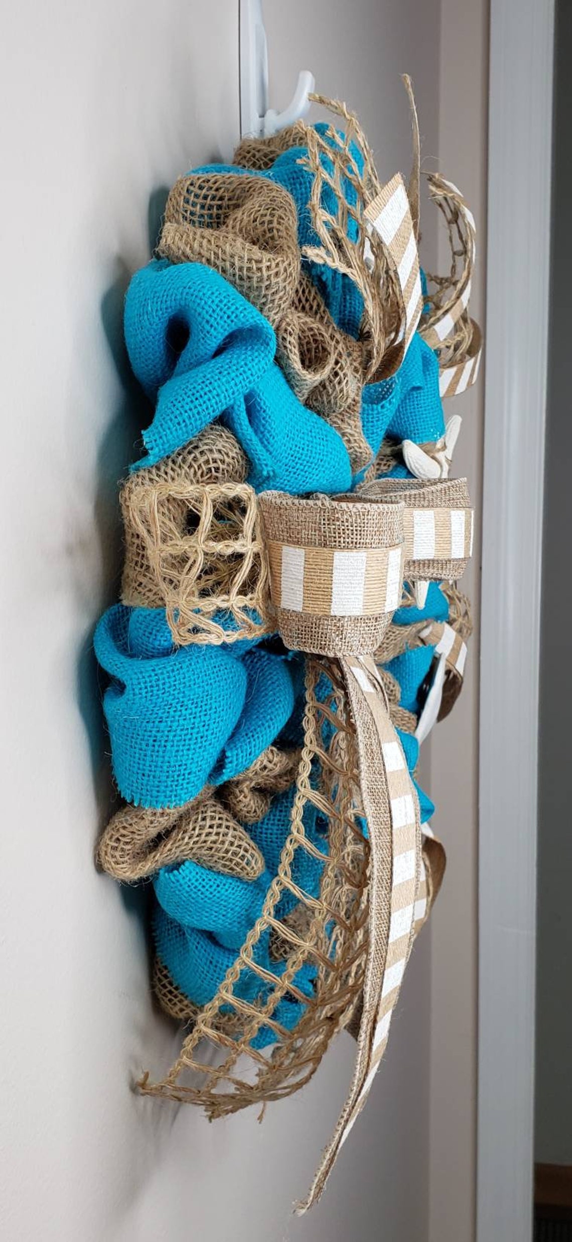 Beach Wreath Beach Burlap Wreath Summer Wreath Starfish - Etsy