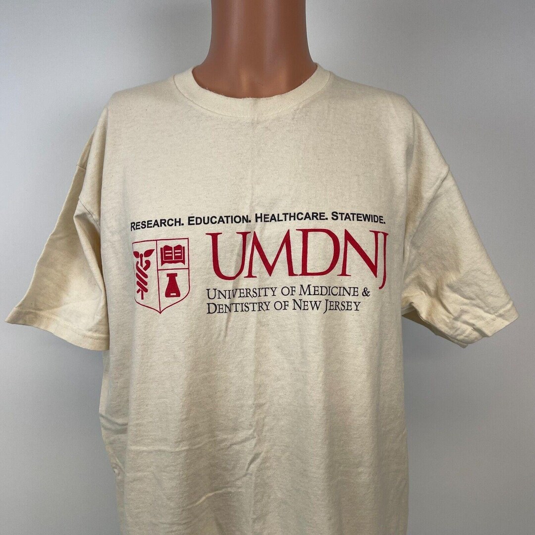University of Medicine and Dentistry of New Jersey T Shirt Vtg College ...