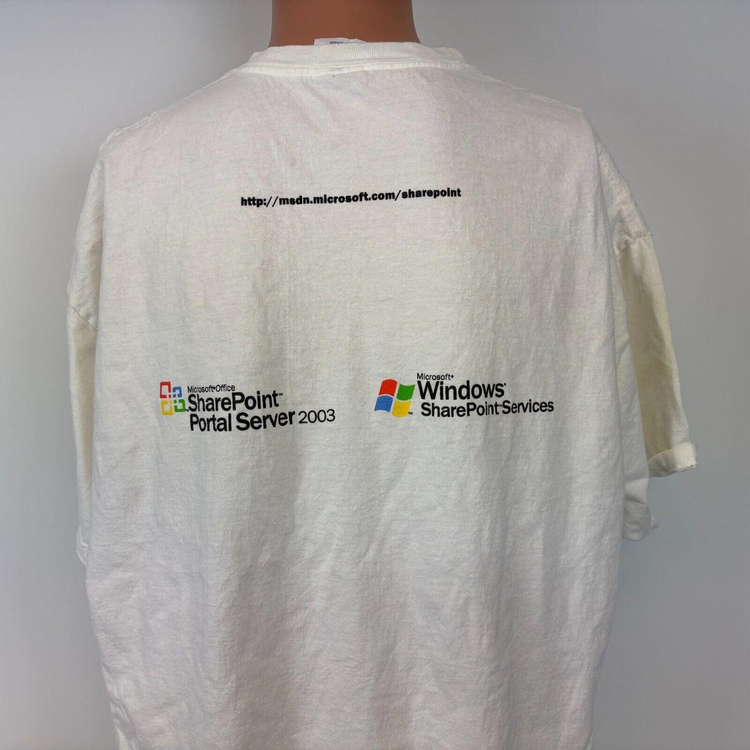 Vintage Y2K Microsoft Office Sharepoint T Shirt Mens Size XL White - Etsy