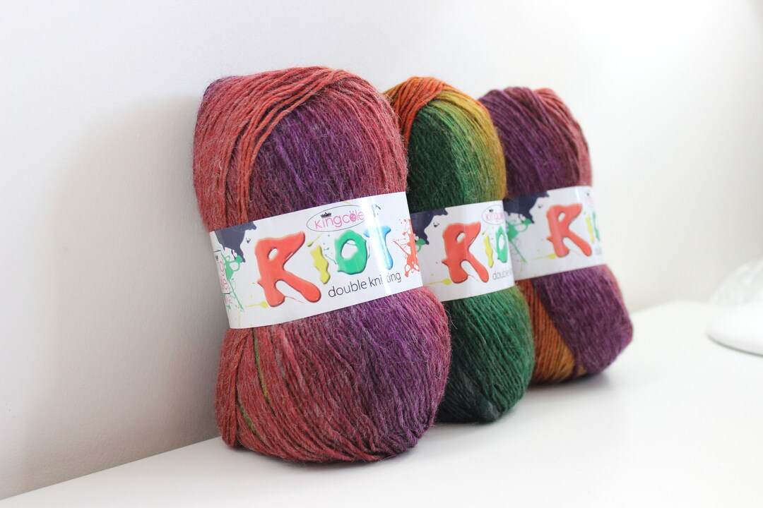 King Cole Riot DK Yarn: Autumn Self Striping Wool Blend (3 X 100gm) - Etsy