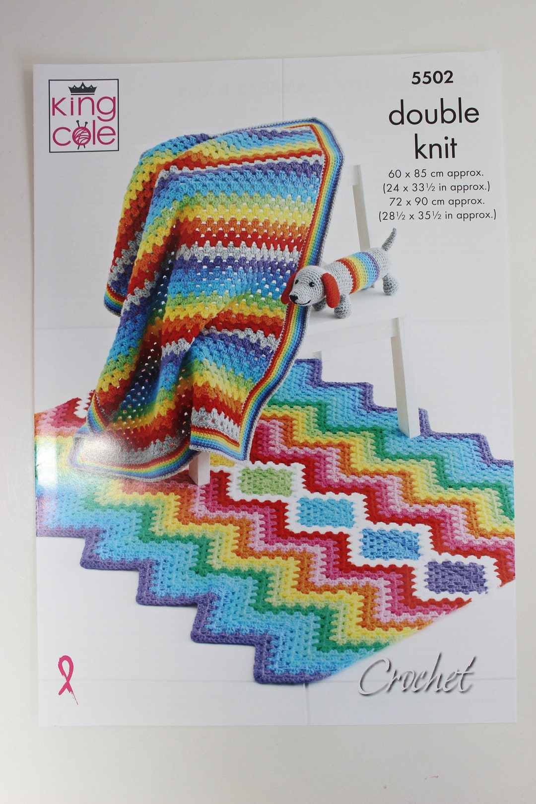 Bright Rainbow Blanket Crochet Pattern, Crochet Pattern for Baby ...