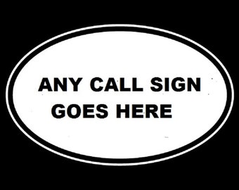 Ham Call Sign Decal - Etsy