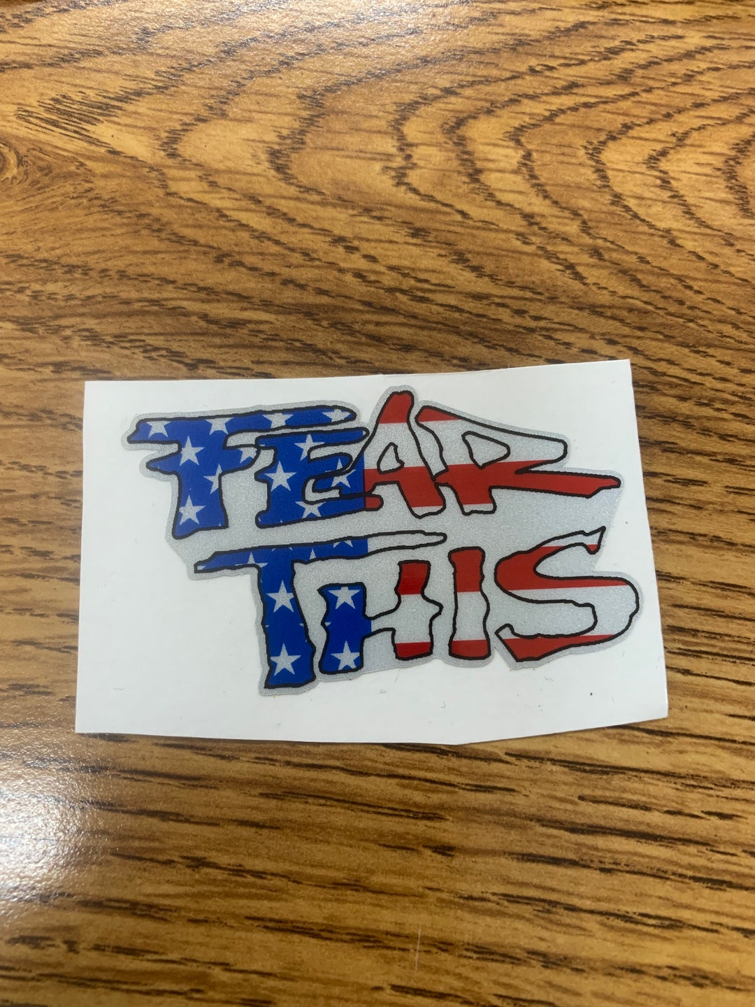 2 Reflective Amercian Flag Fear This Window Decal for Car or Truck ...