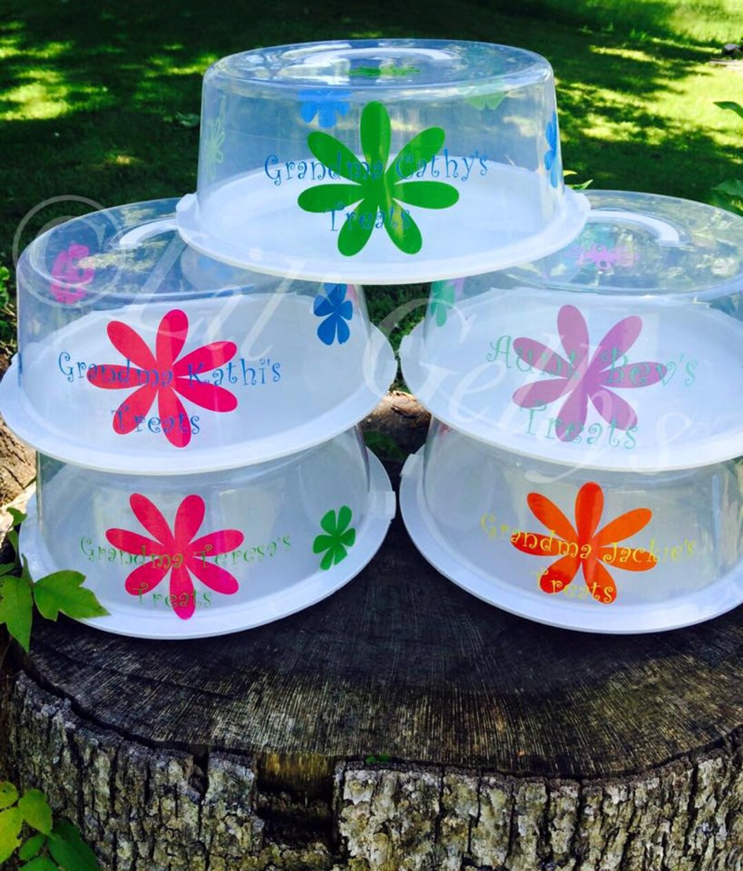 Set of 5 Cake Containers,cake Carrier,cake Holder,kitchen Decor ...