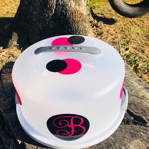 Personalized Cake Carrier With Lid: Coffee Cup Design - Etsy
