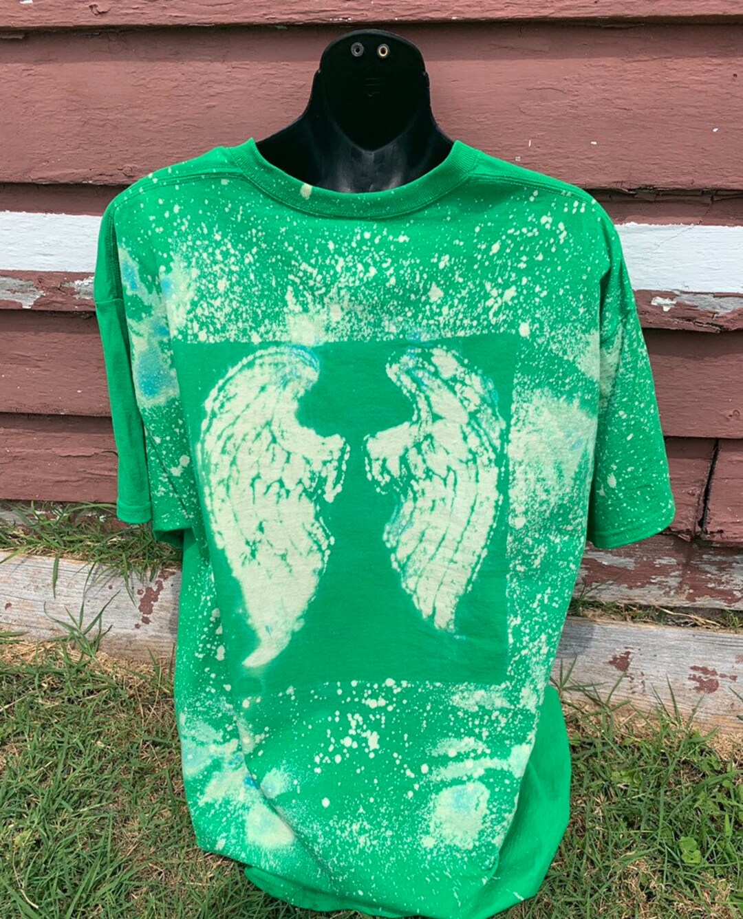 Bleached Angel Wings T-shirt: Distressed Cotton Unisex Shirt - Etsy