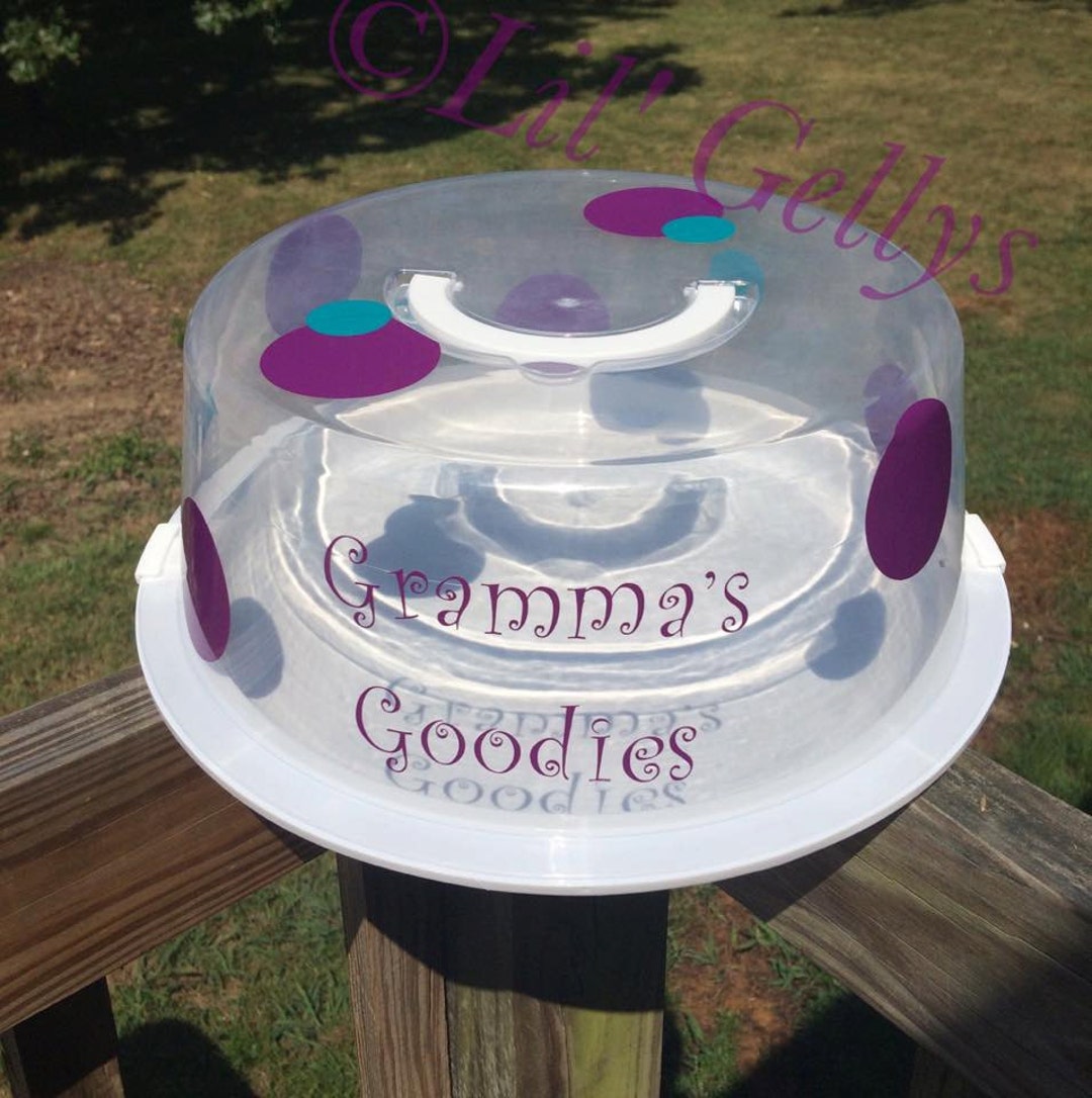 Personalized Cake Carrier: Custom Name Plastic Container - Etsy
