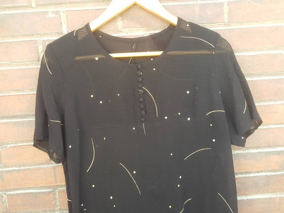 Vintage Nightgown 80s Black Nightgown Gem