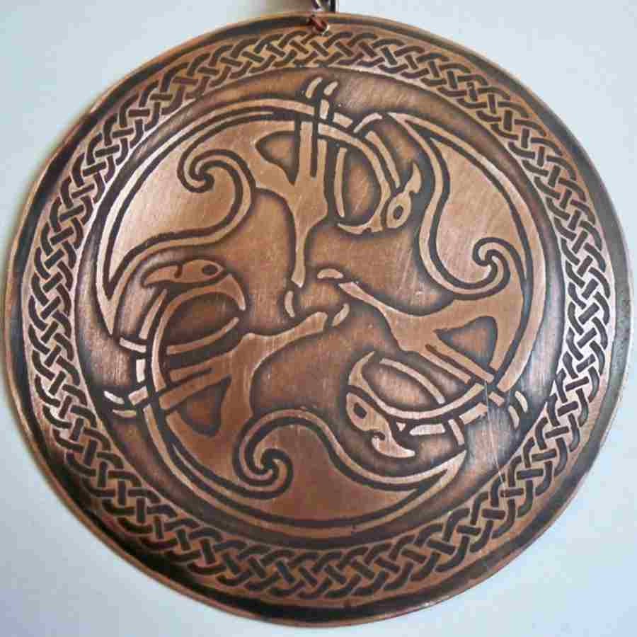 Celtic Hawks Copper 90 Mm Pendant - Etsy Sweden