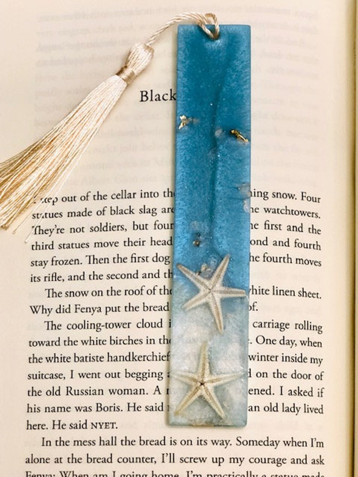 Sea-inspired Ocean Resin Bookmark Beach Bookmark - Etsy