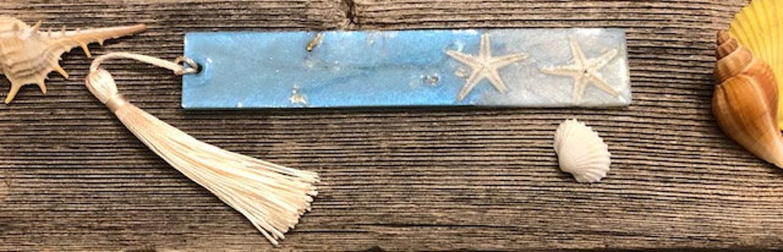 Sea-inspired Ocean Resin Bookmark Beach Bookmark - Etsy