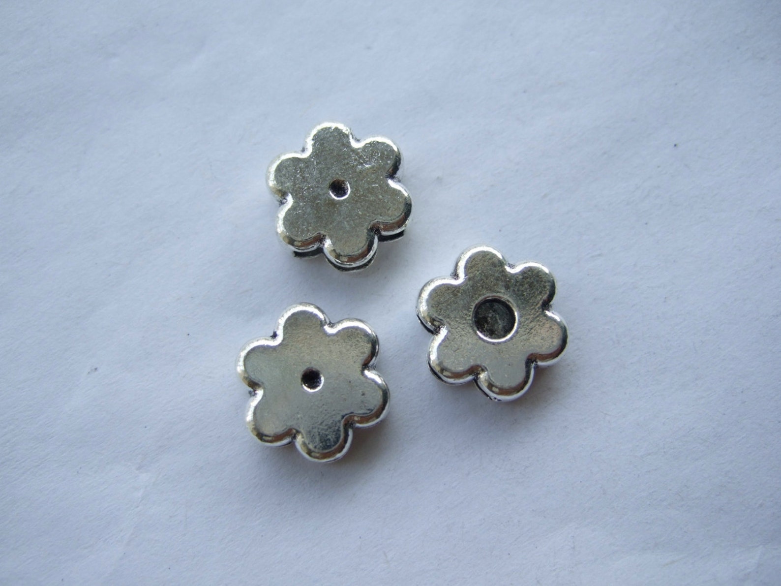 10 Pcs Flower Sliders for 10mm Flat Cord 10x2mm Metal Flat | Etsy