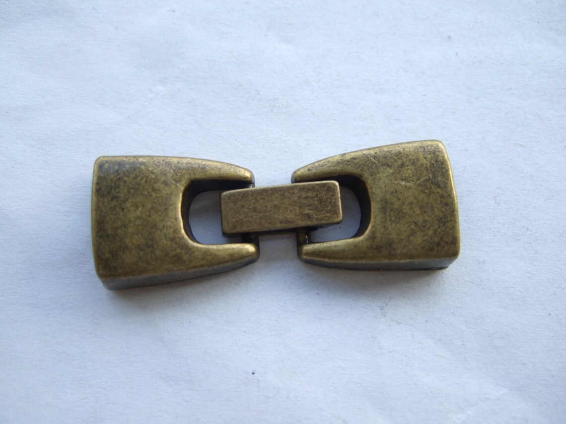 5 Sets Antique Bronze Snap Clasp End Caps for 12mm Flat - Etsy