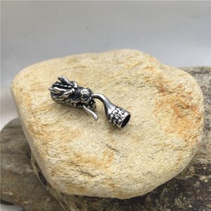 Stainless Steel Hook Clasp - 6mm Hole Dragon Head Tail Hook Clasp ...