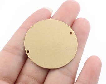 Raw Brass Brass Round Charm 25 Raw Brass Round Disc Charms - Etsy