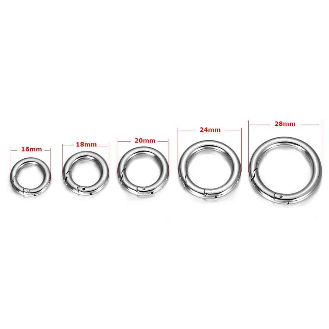 Stainless Steel Opening Ring Spring Clasp Connectors Lock Buckle ...