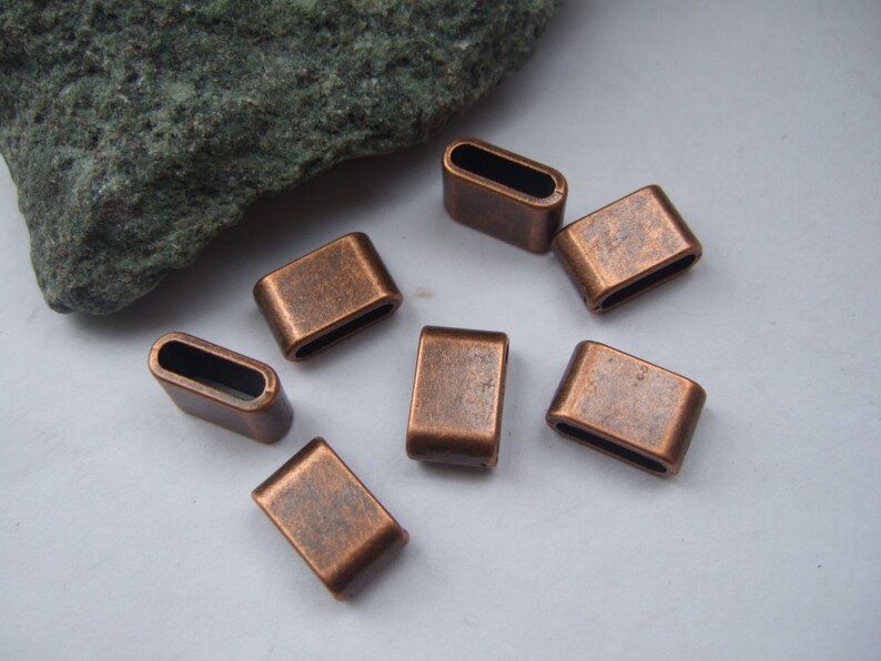 10pcs 10x2mm Flat Sliders 5mm 10mm Flat Leather Spacers | Etsy