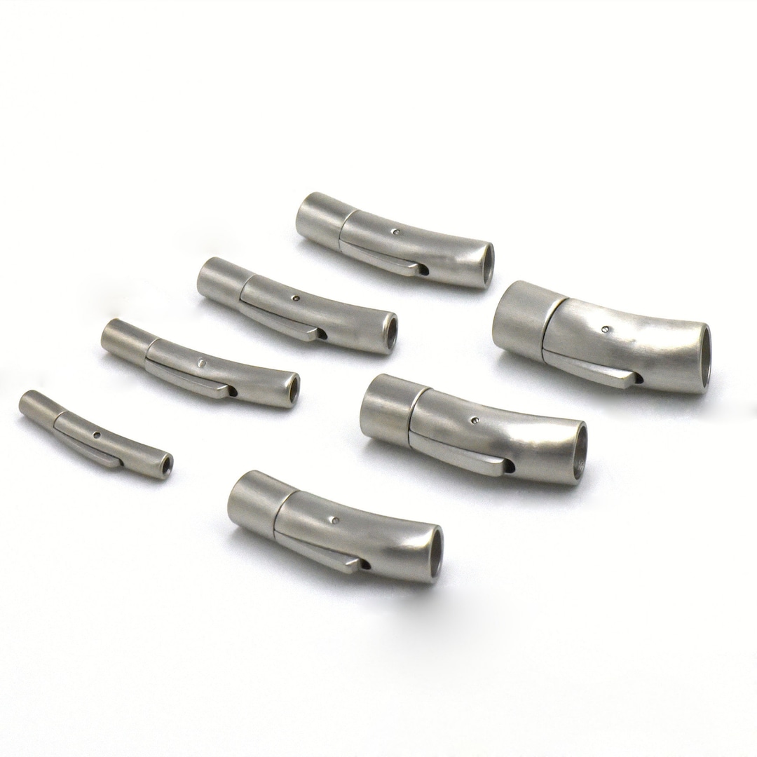 2 Sets 2mm 3mm 4mm 5mm 6mm 7mm 8mm Hole Bayonet Clasps, Stainless Steel ...