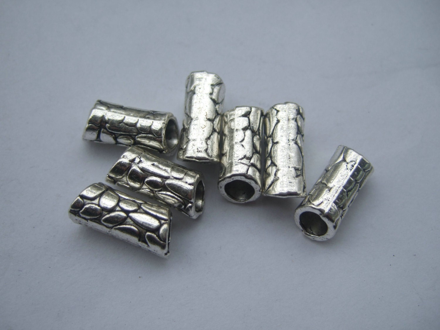 10 Antique Silver 5mm Hole Snake Slider Spacers for Round - Etsy