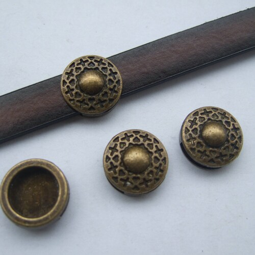 10pcs Hammered Rectangle Slider 10x2mm Flat Leather Findings - Etsy