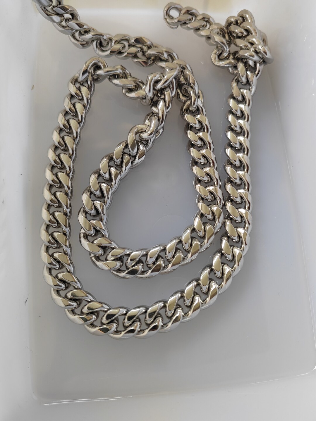 10mm Width Beveled Curb Stainless Steel Chain Open Link 10x12mm 3.0mm ...