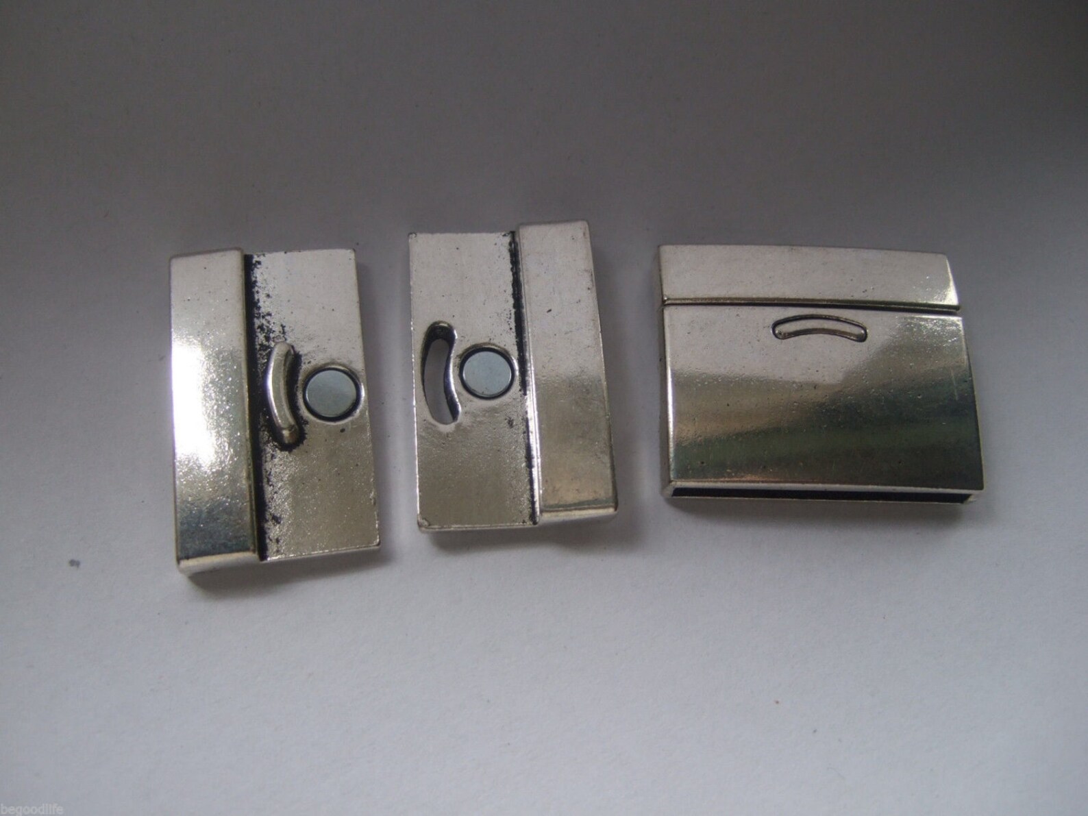 3 Sets 30mm Antique Silver Magnetic Flat Clasp 30x2.5mm for | Etsy