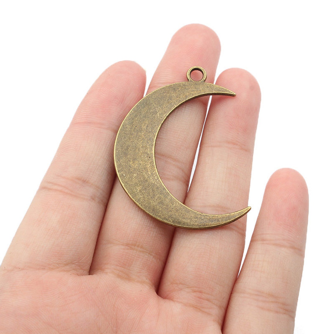 10 Moon Charms Wholesale Large Crescent Moon Pendant beads | Etsy