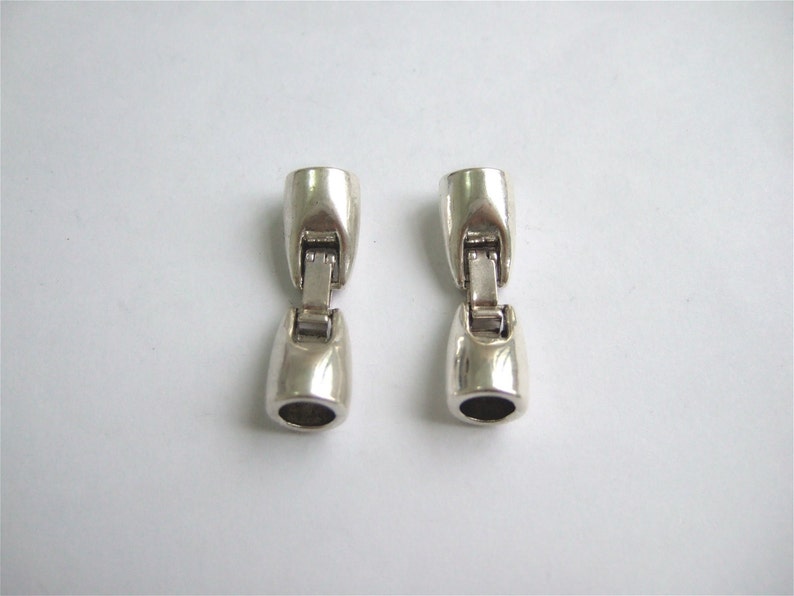 5 Antique Silver 5mm Round Leather Snap Clip Clasp for 5MM | Etsy