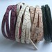 1meter 5x2mm Light Pink Python Snake Emboss Leather Cord 5mm Flat ...