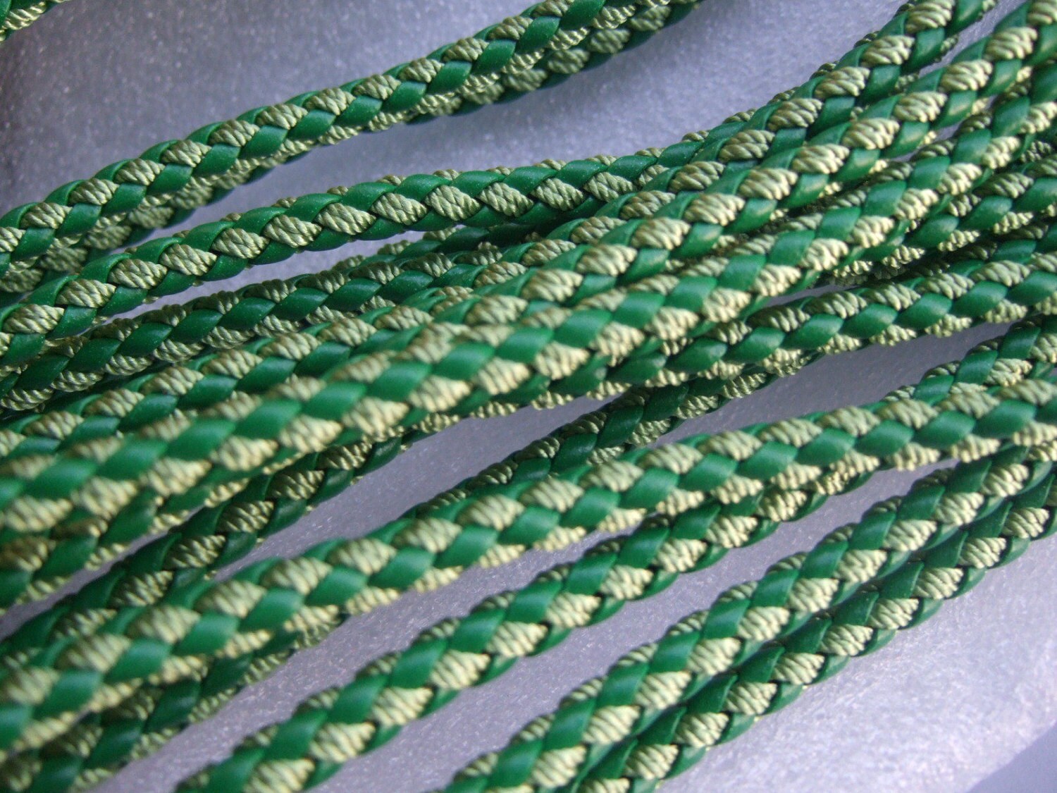 5mm Round Leather & Silk Braided Cord Trim Rope for Bracelet / | Etsy