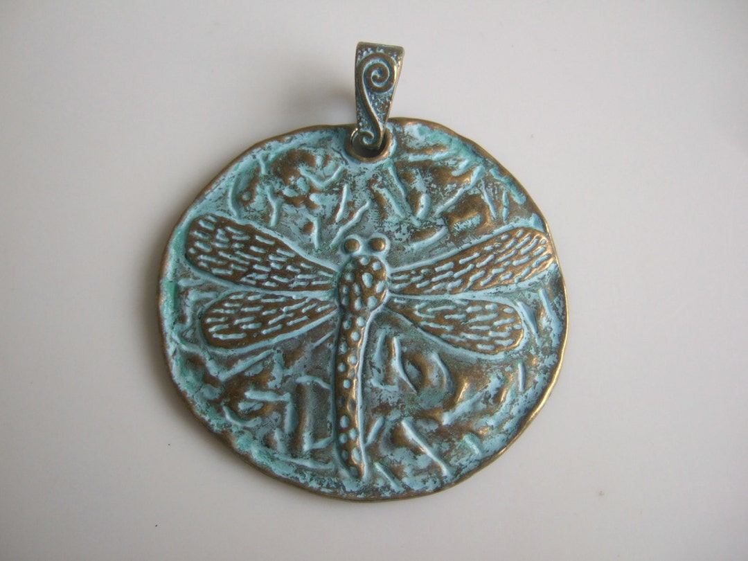 2 Antique Greek Bronze Large Dragonfly Pendant 58x62mm - Etsy