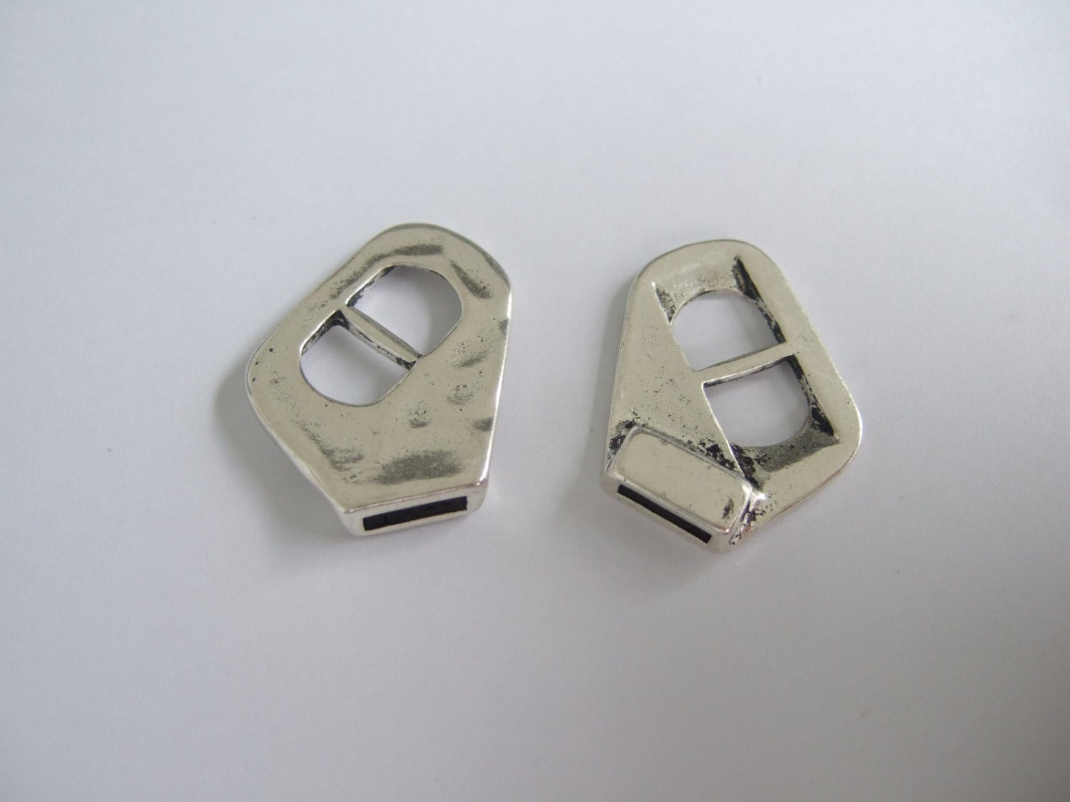 3pcs Antique Silver 10x2mm Buckle Clasp for 5mm - 10mm Flat Leather ...