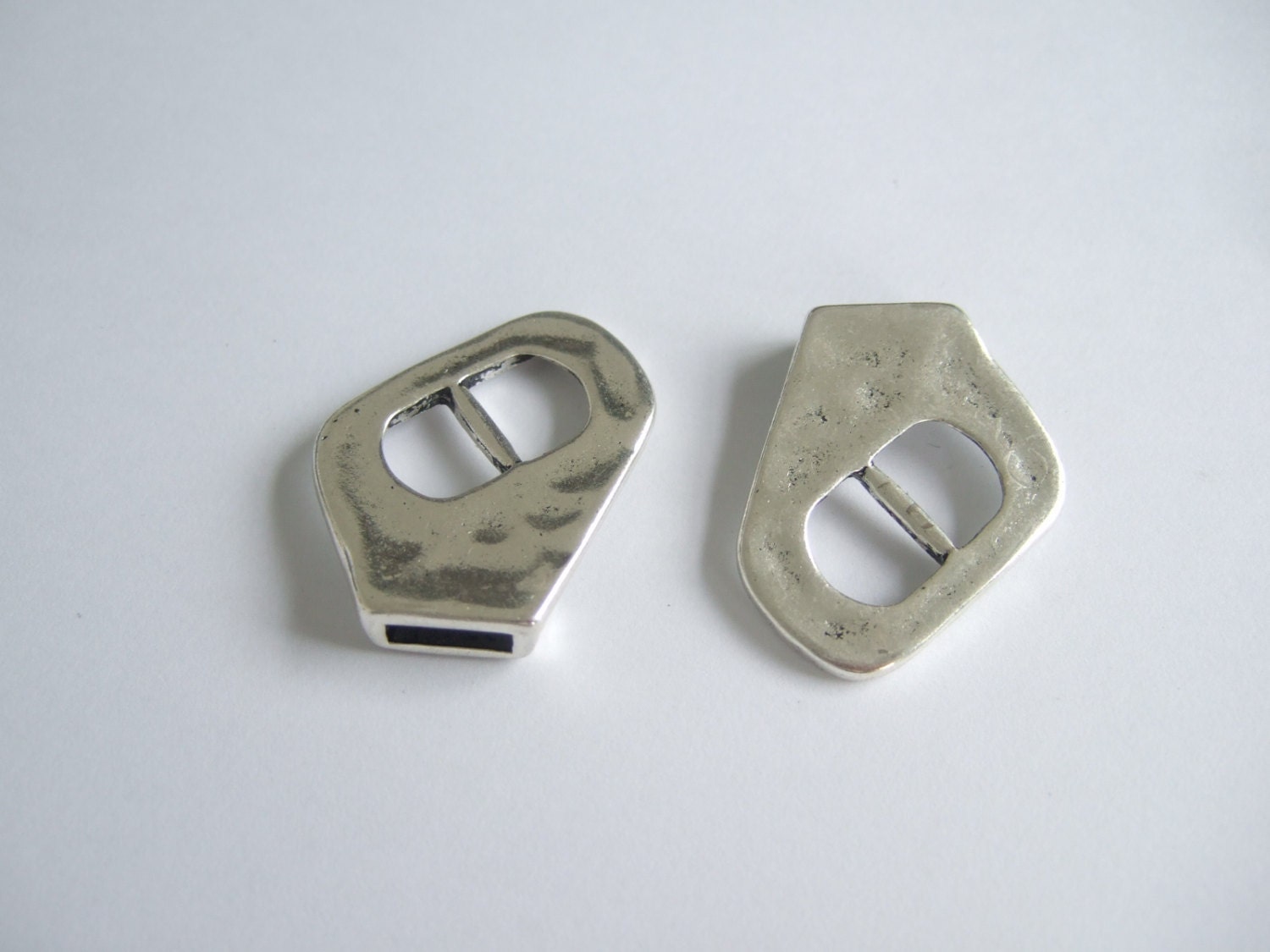 3pcs Antique Silver 10x2mm Buckle Clasp for 5mm - 10mm Flat Leather ...