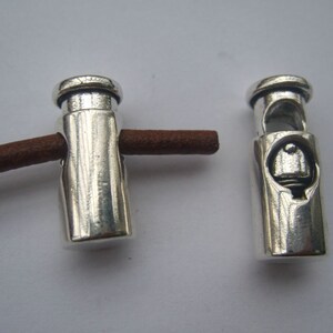 3 Pieces Antique Silver Zamak Cord Locks Stoppers Toggles End 25x10mm ...