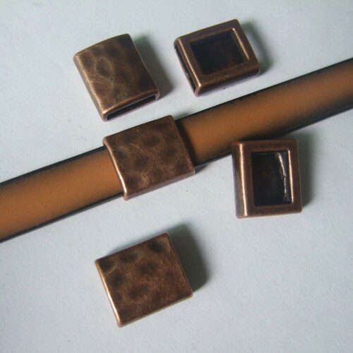 10 Antique Copper Sunflower Sliders 10x2mm Flower Flat Leather | Etsy