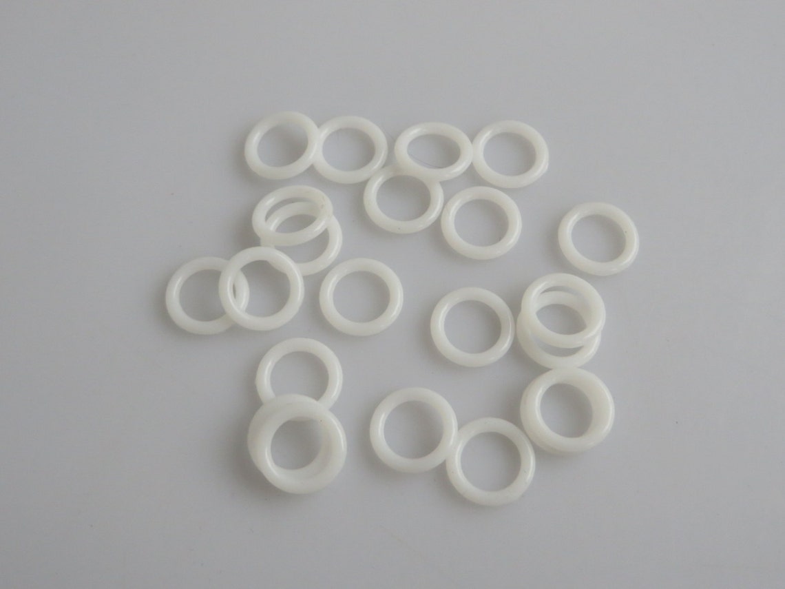 30pcs Black/white Rubber Licorice Leather Slider Stoppers for - Etsy
