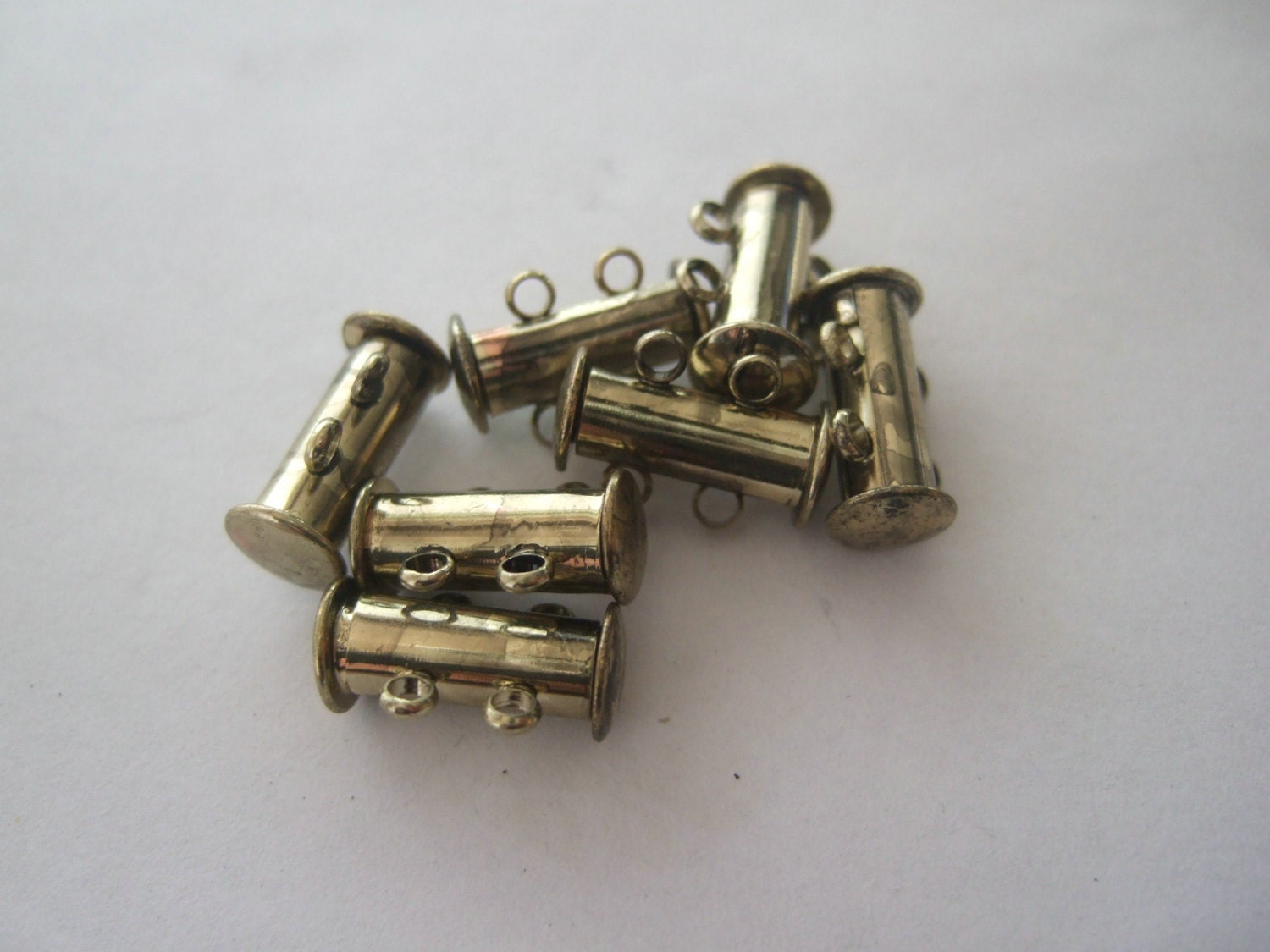 10 Sets Antique Brass 2-strands Magnet Slide Tube Lock Clasps | Etsy