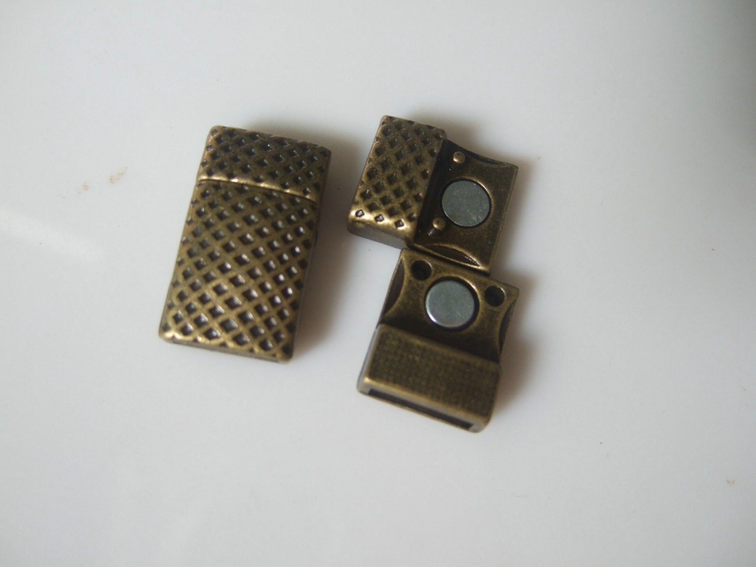 3 Sets Textured Striped Magnetic Clasp for Leather Cord - Etsy