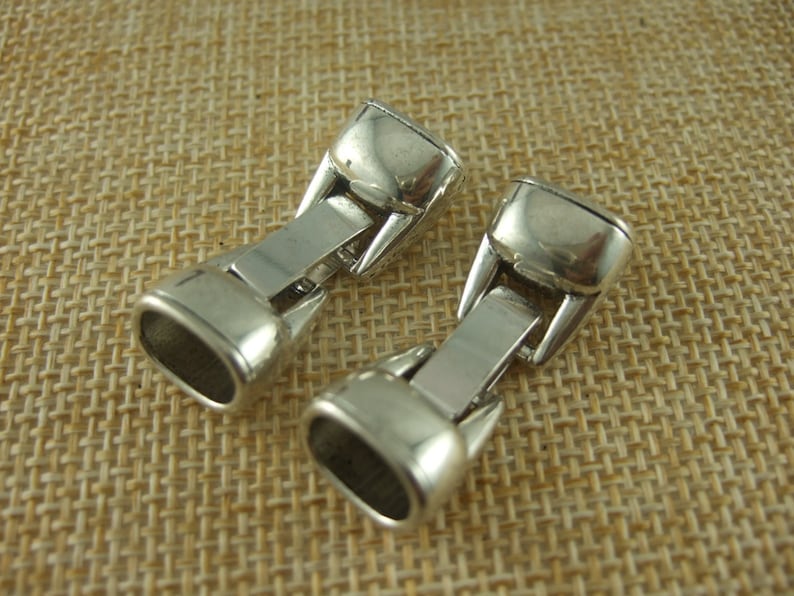 5 Sets Antique Silver Licorice Snap Clasp Plain Smooth Clip Clasp for ...