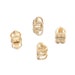 10pcs KC Gold Plated Heart Shaped Sliders for 10x6mm Licorice Leather ...