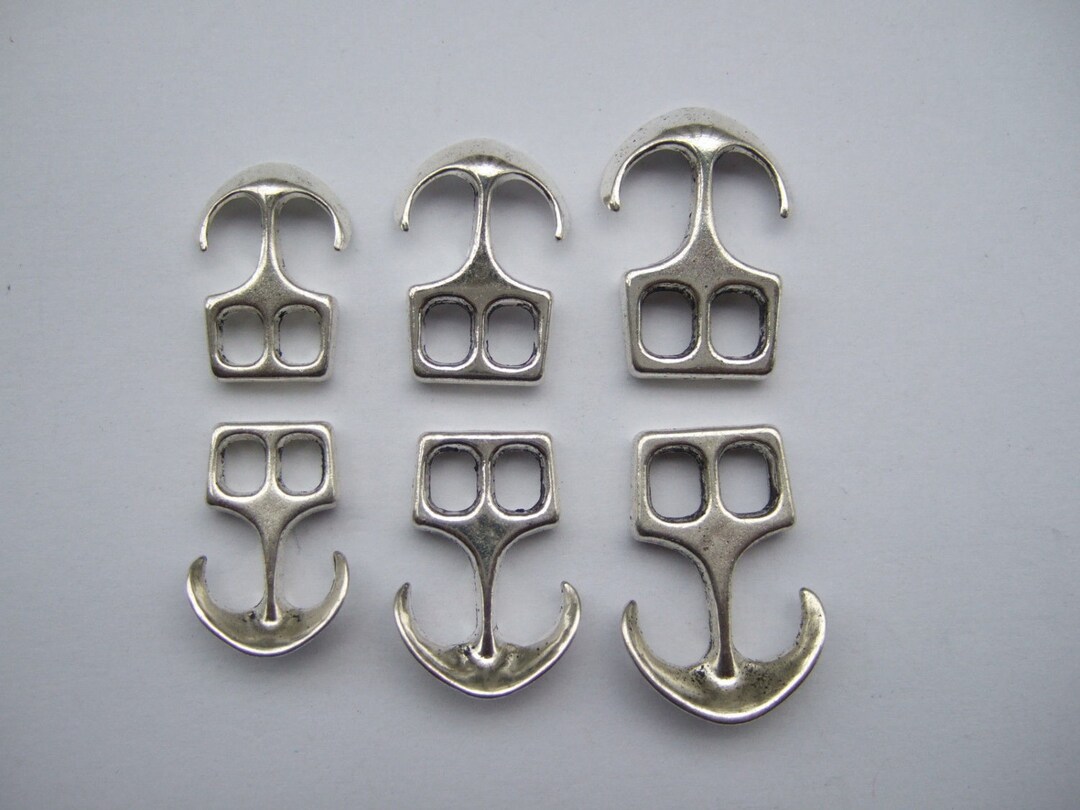 10pcs -- 3 Size Choose Antique Silver Anchor Clasps for Leather ...