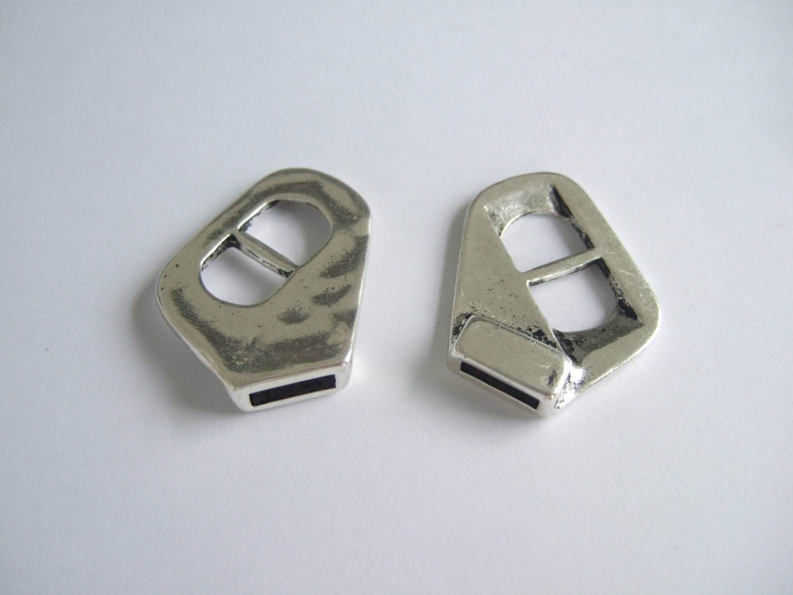 3pcs Antique Silver 10x2mm Buckle Clasp for 5mm - 10mm Flat Leather ...