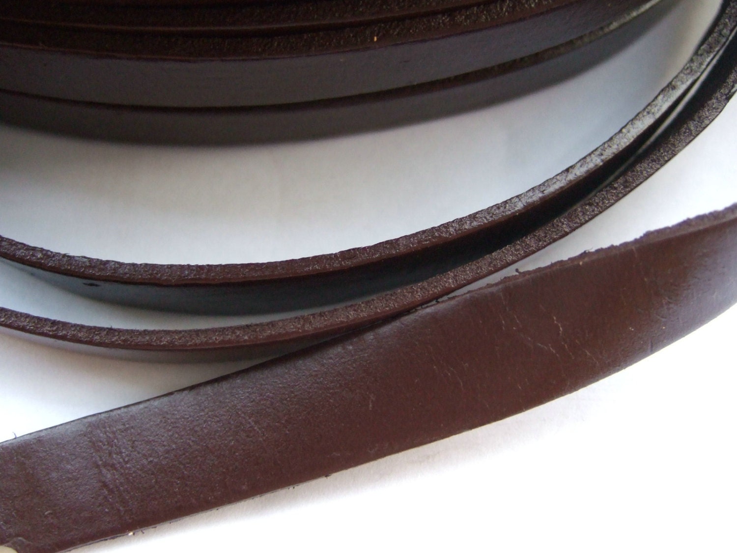 13mm Flat Leather Cord 13x2mm Black Natural Brown Real - Etsy