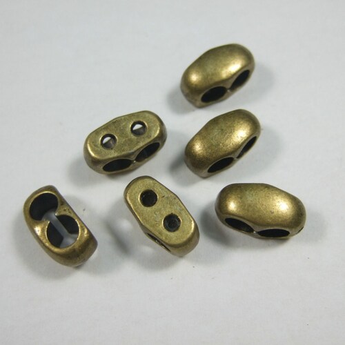 10 Antique Silver Double Strand Sliders 4mm Hole for Round - Etsy