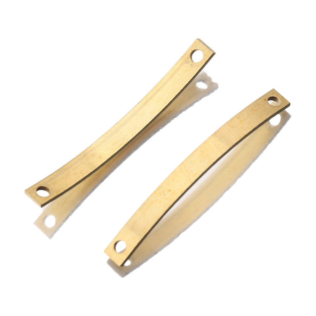 10 Raw Brass Bent Bar Connectors for Bracelet Findings 3x30mm DZ5038 - Etsy